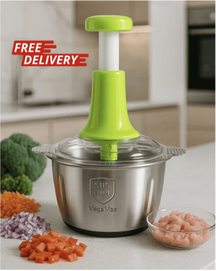 Stainless Steel Push Chopper 2L – Digital Dukkan